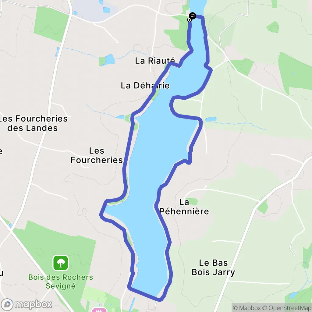 Tour du plan d'eau de la Valière