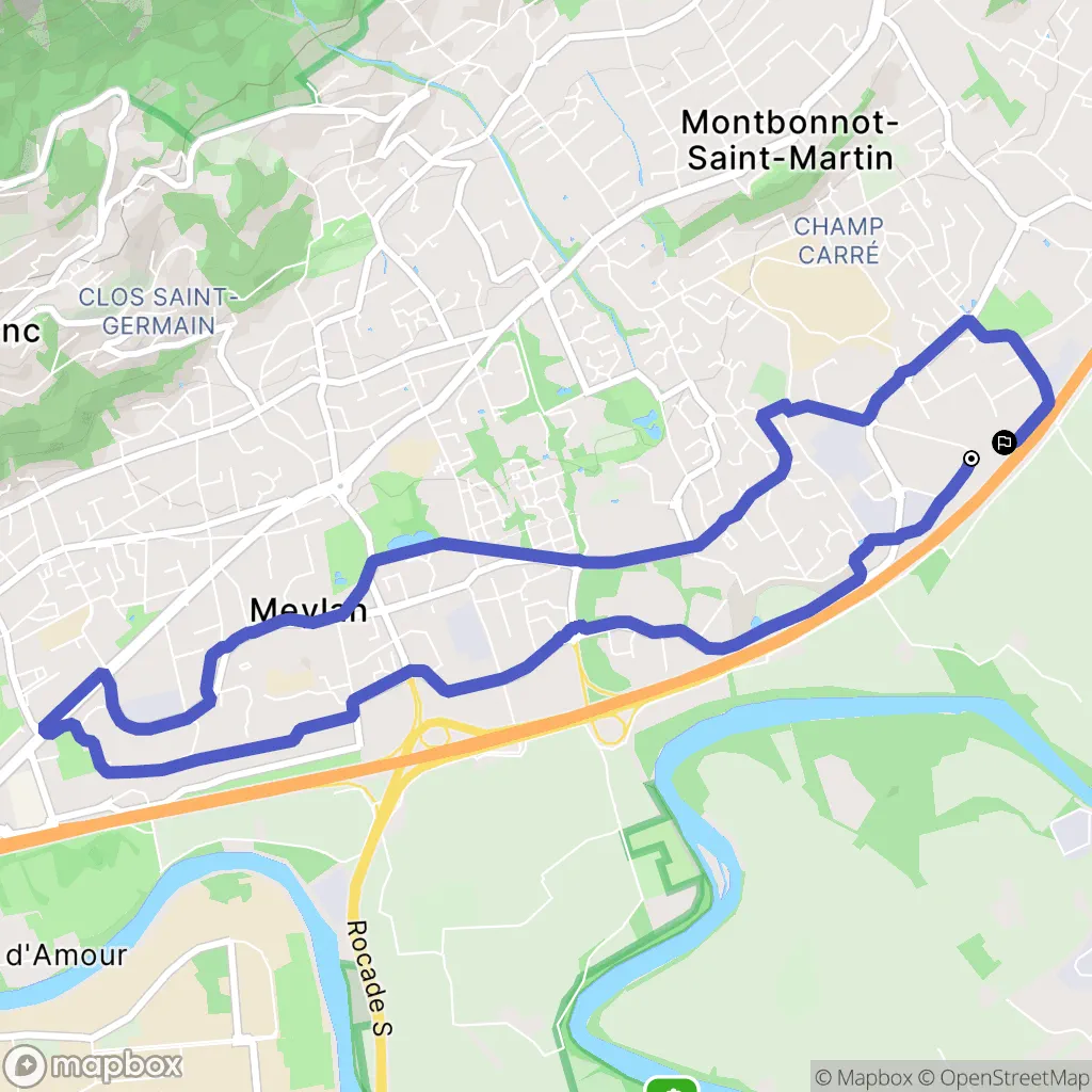Boucle cool, de Montbonnot à Meylan sur piste cyclable