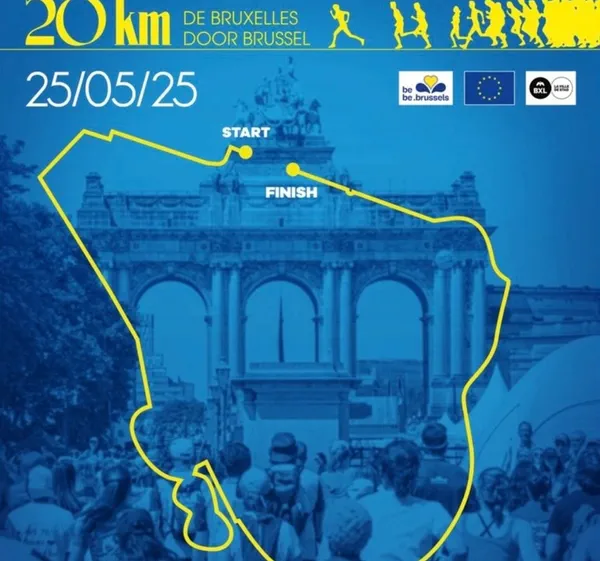 Parcours officiel du 20km de Bruxelles