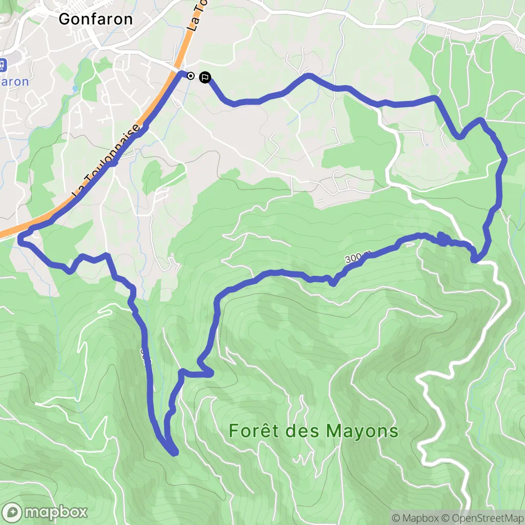 Gonfaron et la piste de Notre-Dame du Figuier à vélo