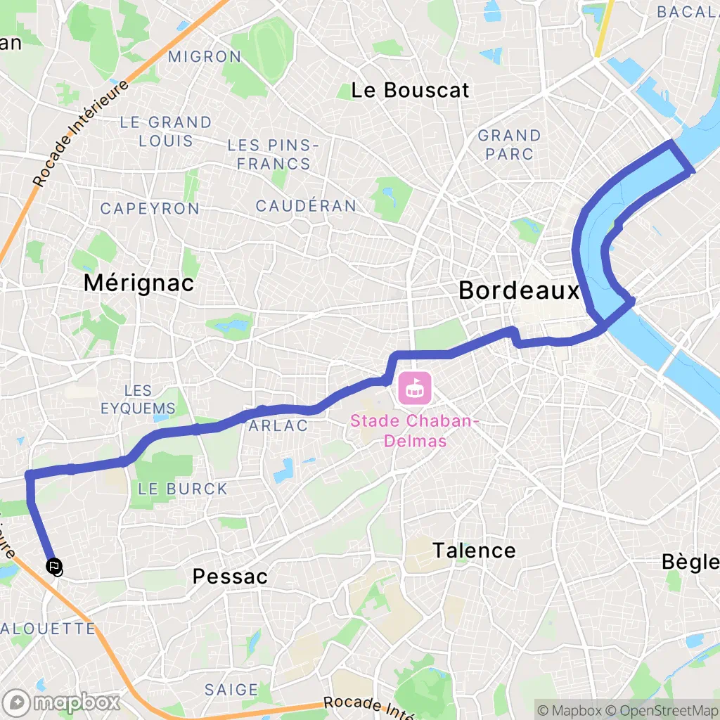 Pessac Bordeaux Distance