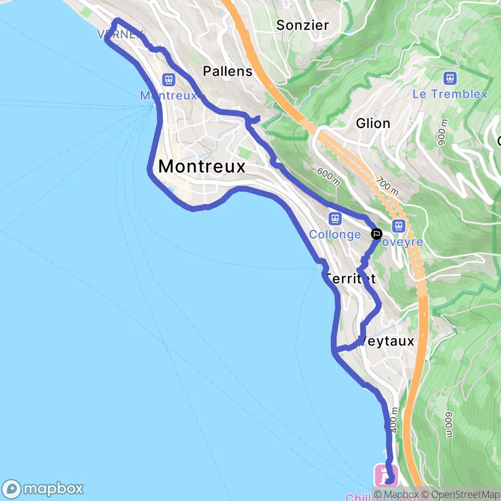 Wandern in Montreux: Entdecken Sie Schloss Chillon vom Territet aus